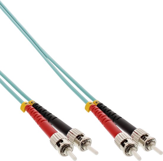 InLine ST Duplex Optical Fiber Patch kabel - Multi Mode OM3 - 0,50 ...