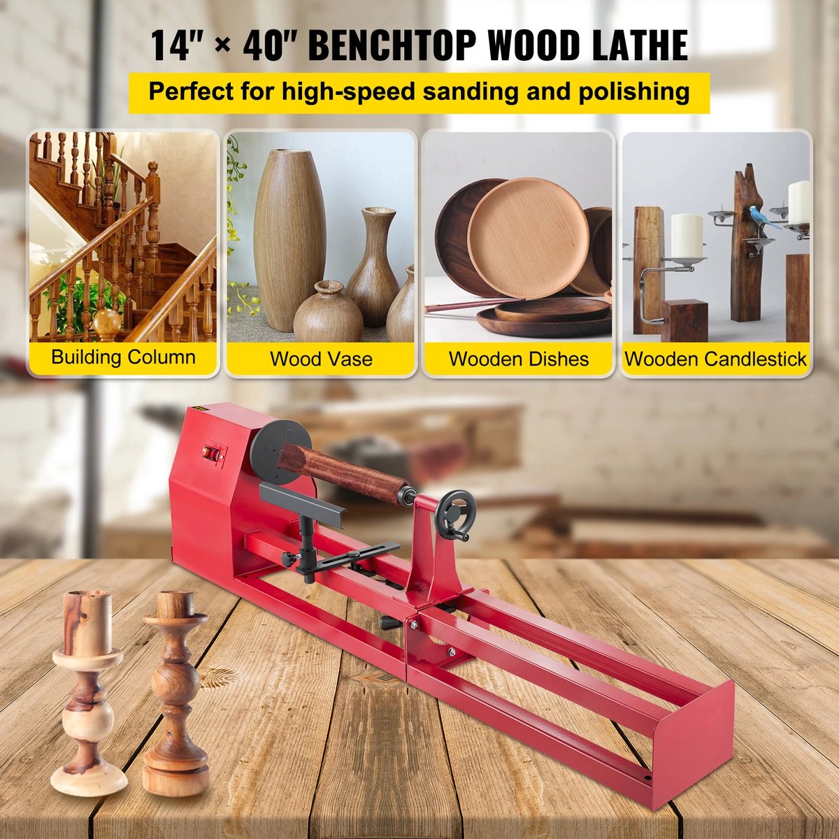 LOUVAINS® Houtdraaibank - Houtdraaien - Woodturning - Mini Draaibank ...