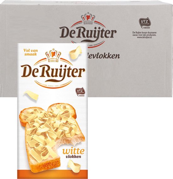 De Ruijter - Chocolade vlokken wit - 14x 300g | bol