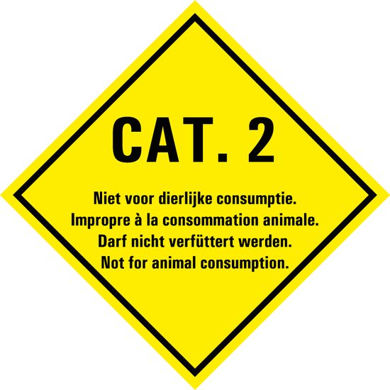 Categorie 2 bord met tekst - kunststof 250 x 250 mm | bol