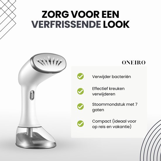 Oneiro's Kledingstomer & Reiniger BELLA Antraciet™ - 26 x 11 x 13 cm ...