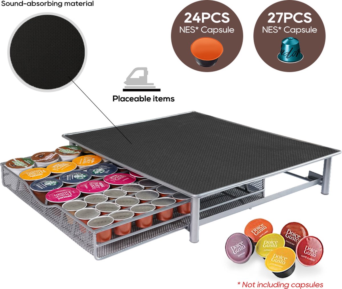 HiBrew - Capsule houder - Doos voor Koffiecups - Koffiecups Houder ...