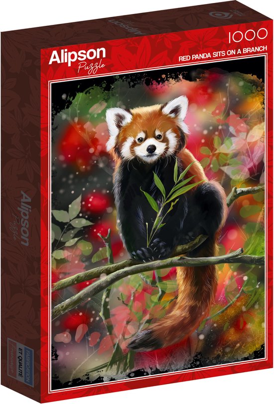 Red Panda Sits On A Branch Puzzel 1000 Stukjes | bol