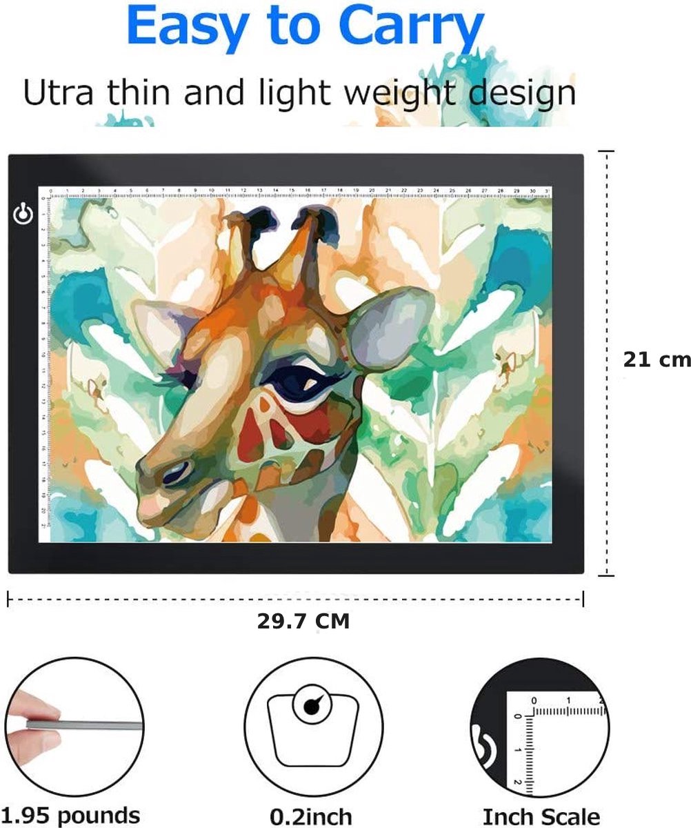 BOTC Lightpad A4 met Dimmable LED Light - Diamond Paintings LED ...