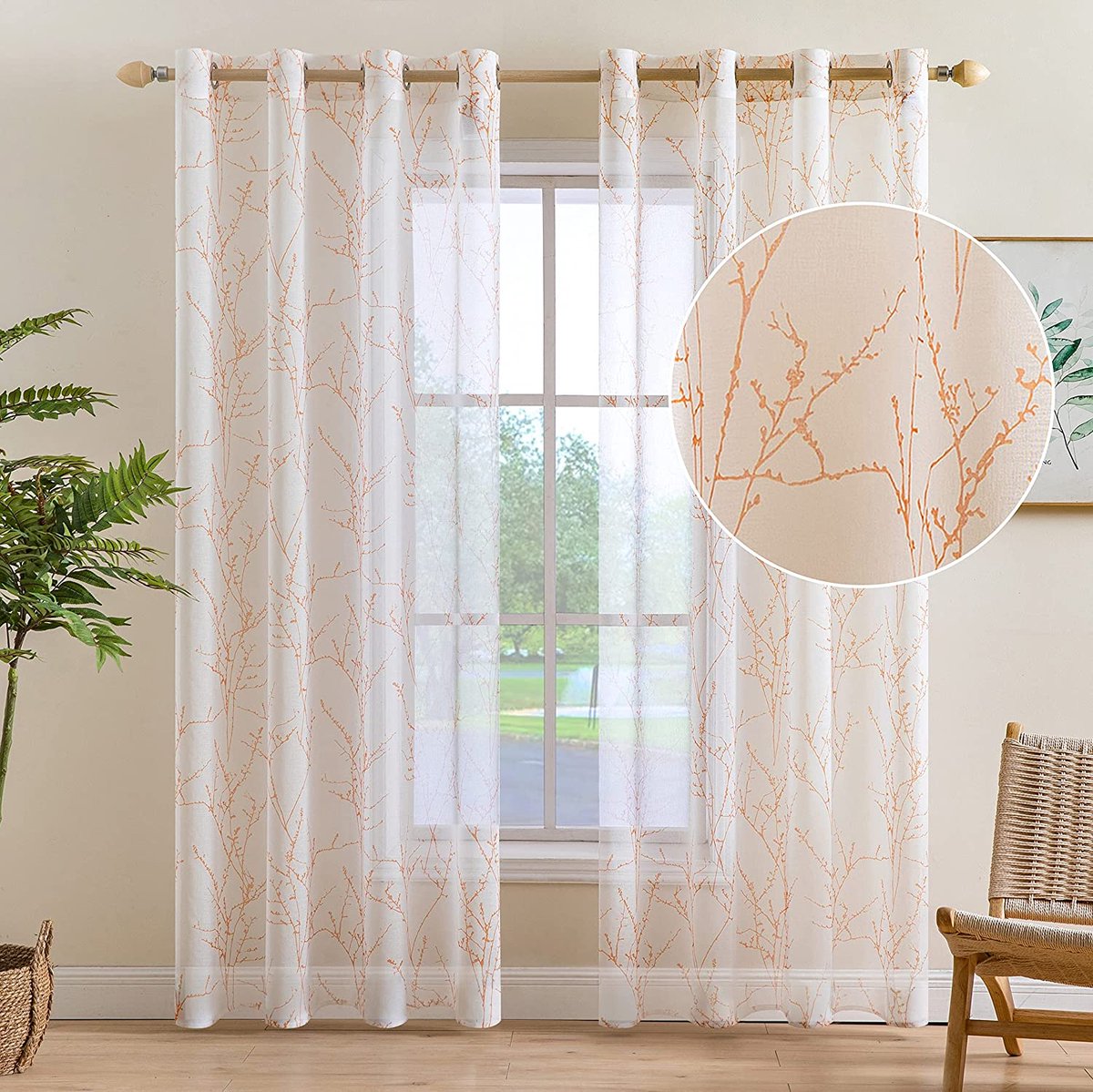 Rideau transparent - durable - rideau transparent de luxe pour chambre ...
