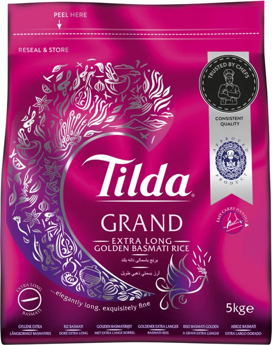 Tilda Grand Extra long Sella Basmati Rice 5KG | bol