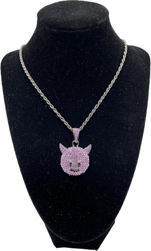 Duivel Emoji, Devil Emoji, Ketting/Hanger, Chain, Naughty | bol.com