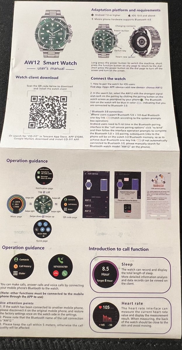 Smartwatch Royal Empire AW12-Roestvrijstaal- Activity Tracker ...