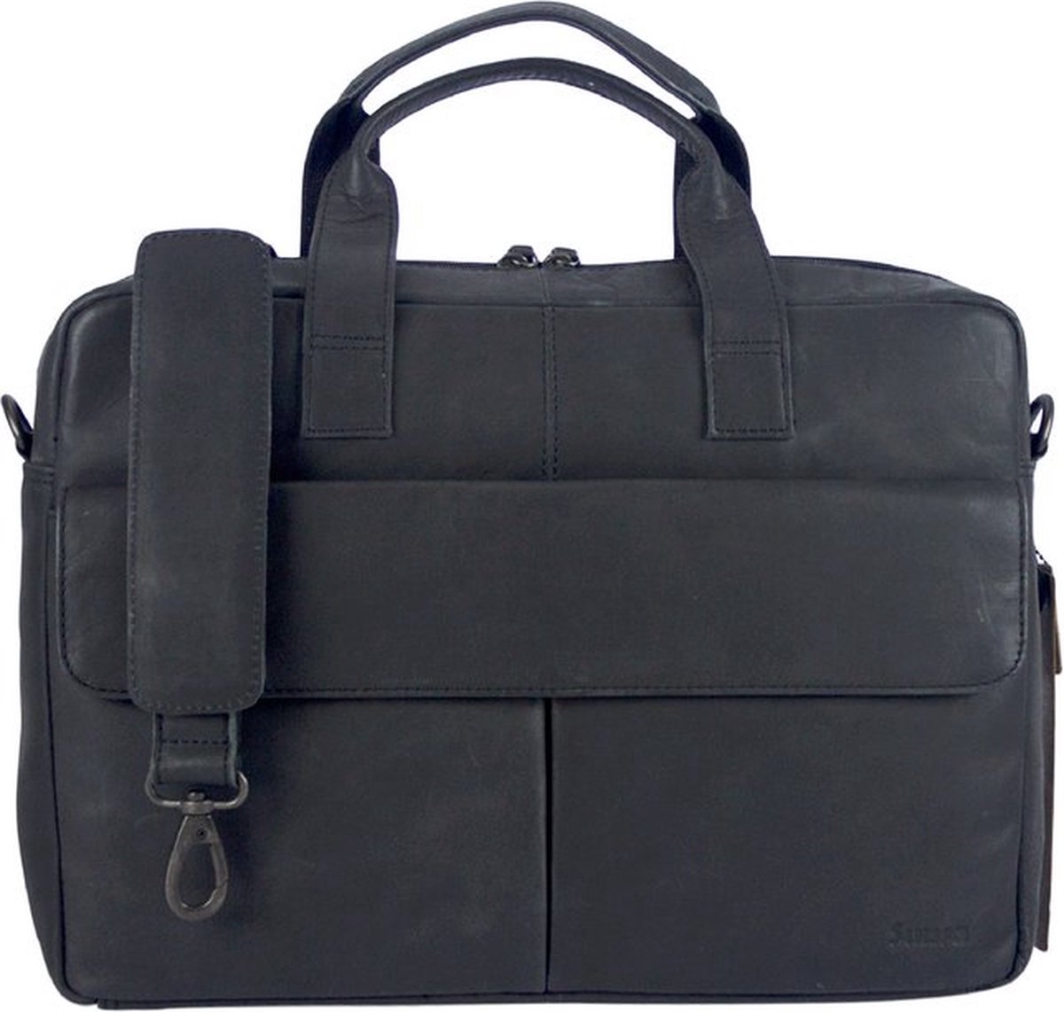 Sunsa heren laptoptas. Heren leren zakelijke handtas. Kantoortas ...