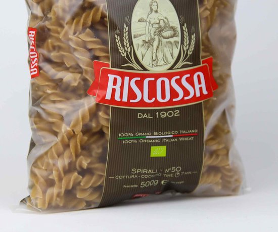 Volkoren fusilli van Riscossa - 10 zakken x 500 gram - Pasta | bol.com