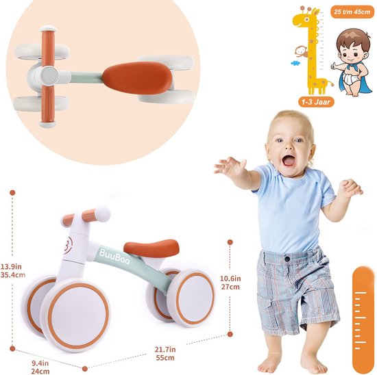 BuuBaa - Loopfiets - 1 Jaar / 2 Jaar - loopauto - Speelgoed kinderen ...