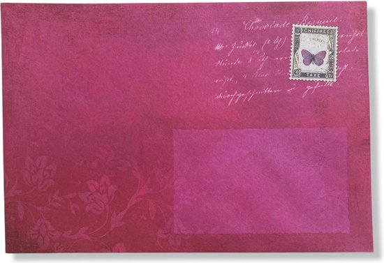 Cards & Crafts Luxe Gekleurde Enveloppen - 50 stuks - Roze / Vlinder ...