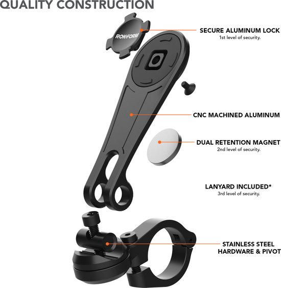 Rokform Motorcycle Handlebar Phone Mount Telefoonhouder - Universeel ...