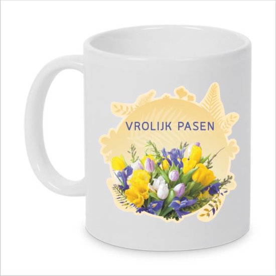 Bedrukte mok voor pasen, Mok vrolijk pasen, Mok, Gesublimeerde mok, Koffie beker,... | bol