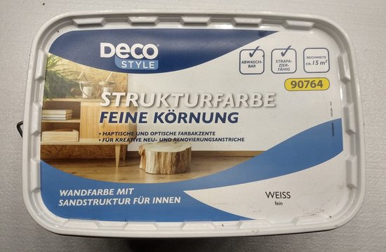 Decocraft - muurverf / structuurverf - grof of fijn - wit - 5L - 15m2 ...
