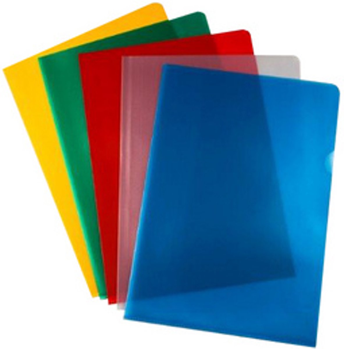 100 x Insteekmap - Zichtmap Office Basics - A4 - 5 kleuren | bol.com
