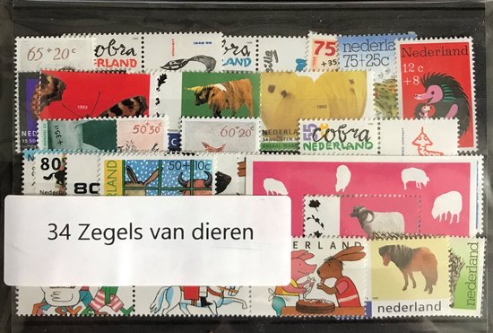 Luxe postzegel pakket (A6 formaat) - collectie van 34 verschillende ...