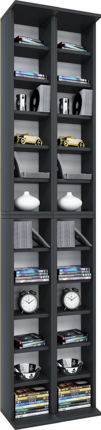 VCM Houten CD DVD standaard Legbord Opbergrek Almera Houten CD DVD ...