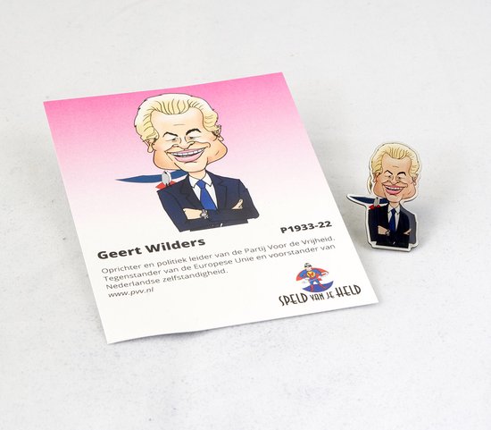 Geert Wilders - Speldje inclusief bio-kaartje | bol