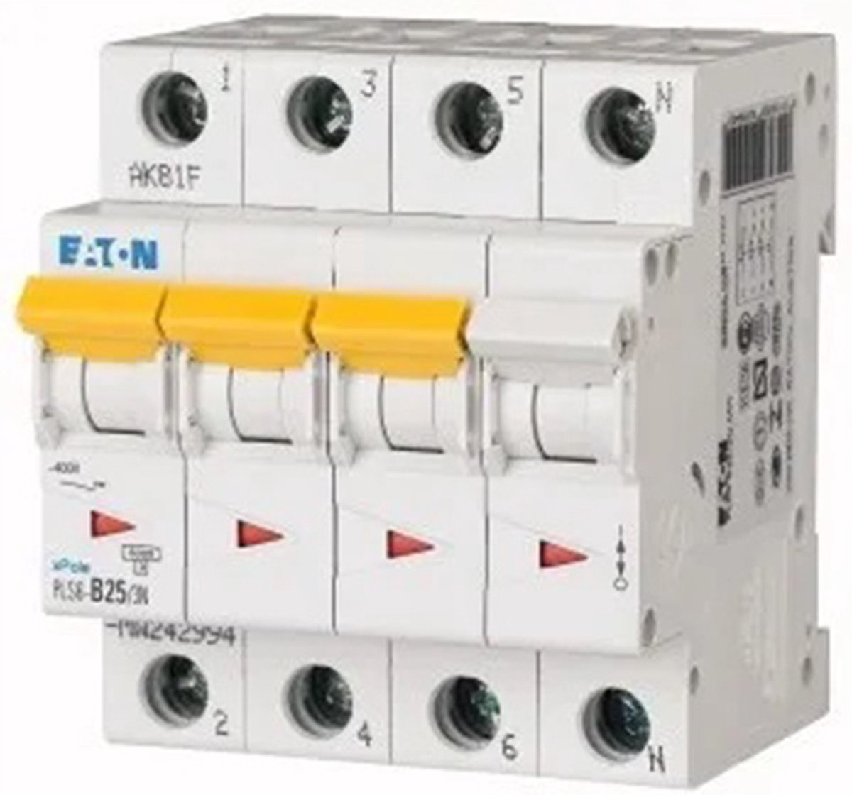 Eaton Automaat 25A B 4P 3-polig + N | bol.com