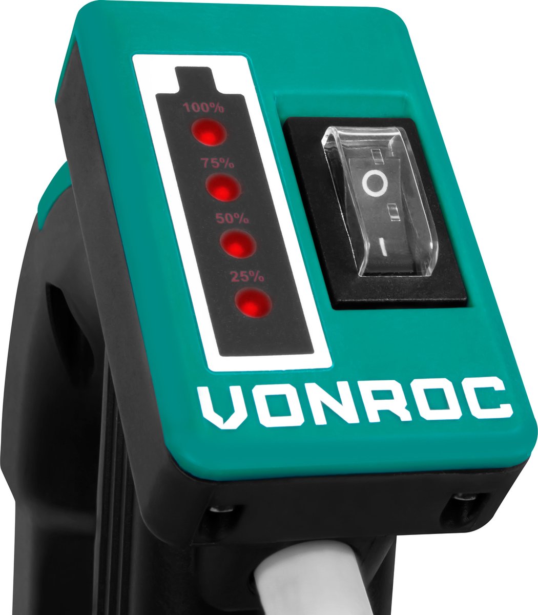 VONROC Regentonpomp 12V met accu - 50W - 1500 lt/u - met ...