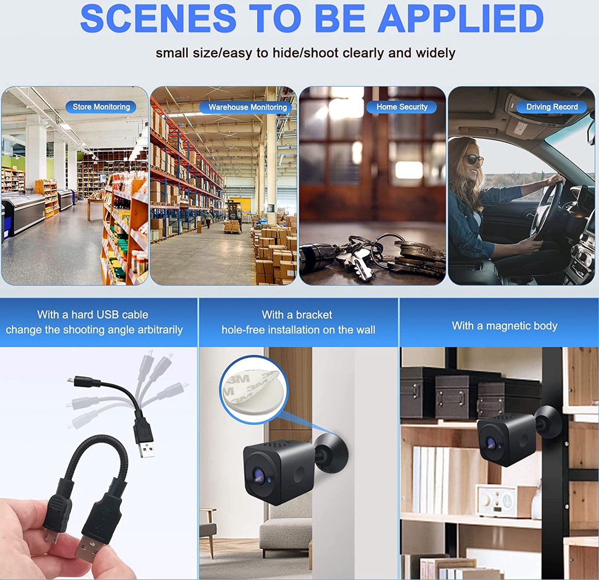 Hidden Camera Spy Camera Hidden Camera with Audio for Indoor and ...
