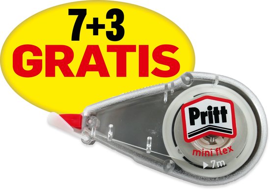 Pritt Mini Correction Roller 4.2mm x 7meter, Value-Pack 7+3 | bol.com