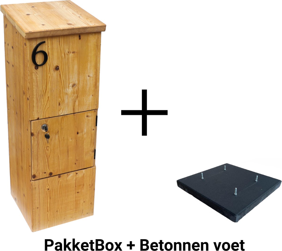 Hout in Stijl - PakketBox ECO - Houtlook - Met betonnen voet ...