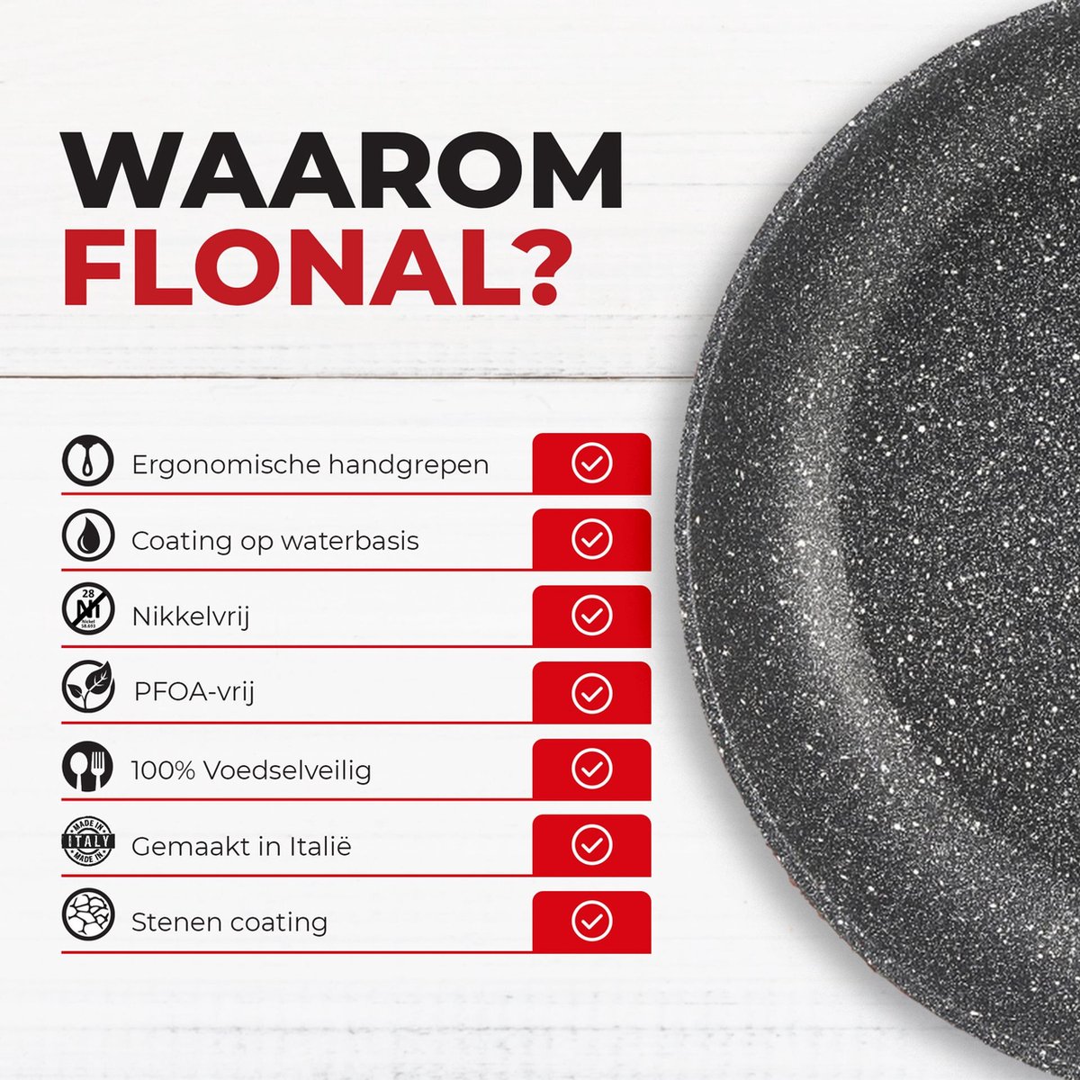 Flonal Pietra Lavica - Braadpan met deksel - Ø 20cm - 100% PFOA vrij - aluminium -... | bol.com