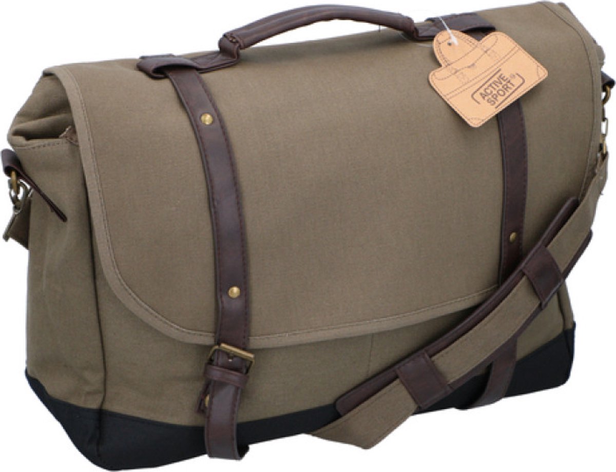 Active Sport Laptoptas met Schouderriem 40x30x13cm Bruin | bol.com