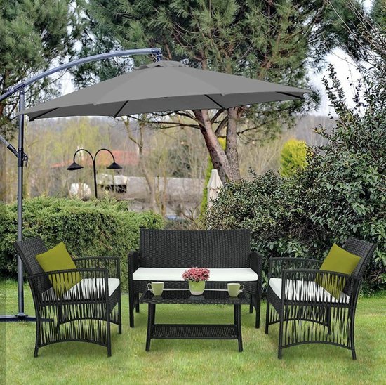 Rotan tuinmeubelen- 4 stuks – terrasmeubilair – 1 x tweezit – 2 x ...
