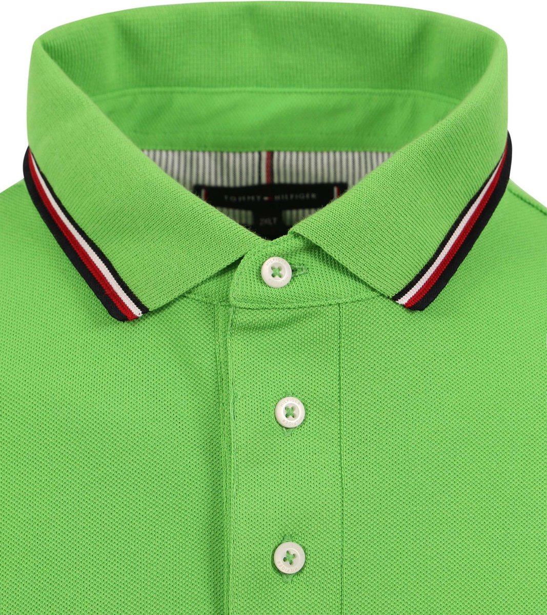 Tommy Hilfiger - 1985 Tripped Poloshirt Fel Groen - Slim-fit - Heren ...