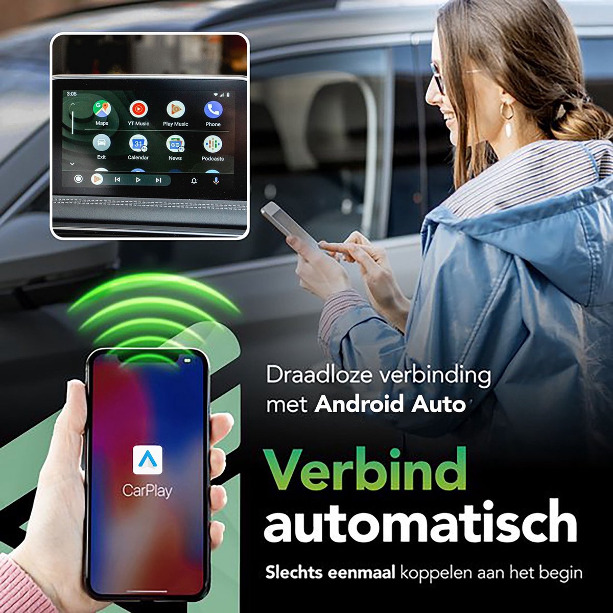Lighted Lifestyle™| Android auto dongle - Draadloos verbinden met ... Lighted Lifestyle™| Android auto dongle - Draadloos verbinden met ...