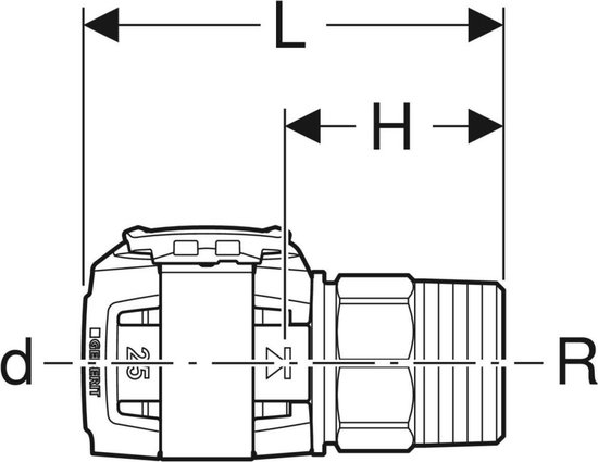 Geberit Puntstuk BU D25-R1 | bol.com