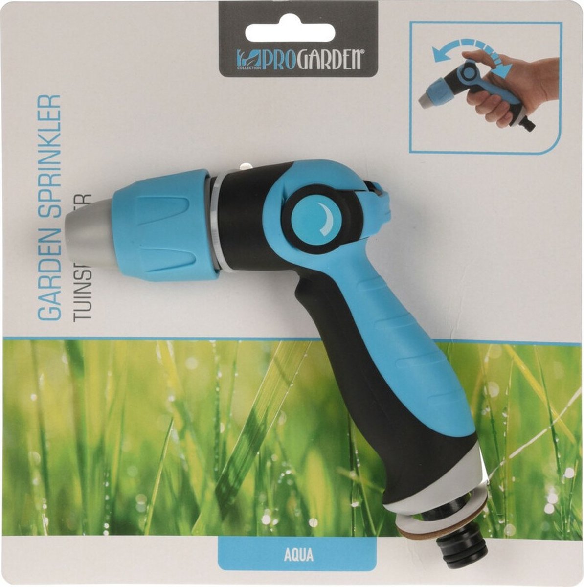 Pro Garden Tuinslang water geven sproeikop - zwart/blauw - 10 functies ...