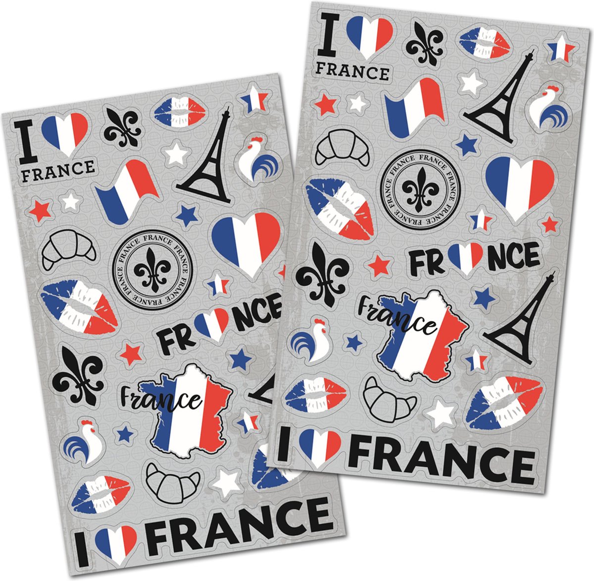 Frankrijk Stickervellen - Frankrijk Stickers - Stickervellen - Kaarten ...