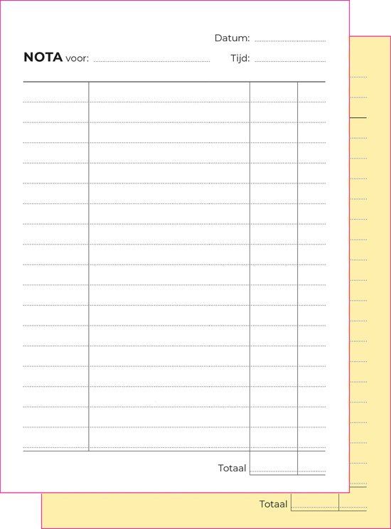 Notablok A6 - 2x50 vel - doorschrijvend - wit & geel vel | bol.com