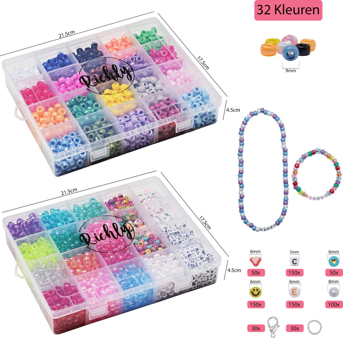 Richly® XL Fancy Kralen set - gratis instructie E-BOOK Sieraden Maken ...
