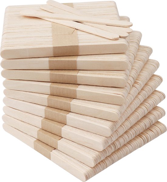 Handi Stitch Natuurlijk Houten Hobby Ijs Stokjes (1000 Pak) – L11 x B1 ...