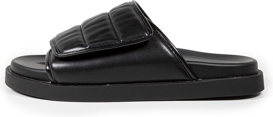 Romika Covered Footbed Quilted Upper Velcro Slide Men ZWART - Maat 42 | bol