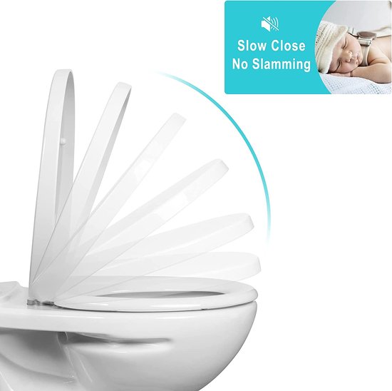 WC-deksel, wc-bril met softclose-mechanisme, antibacteriële wc-bril ...