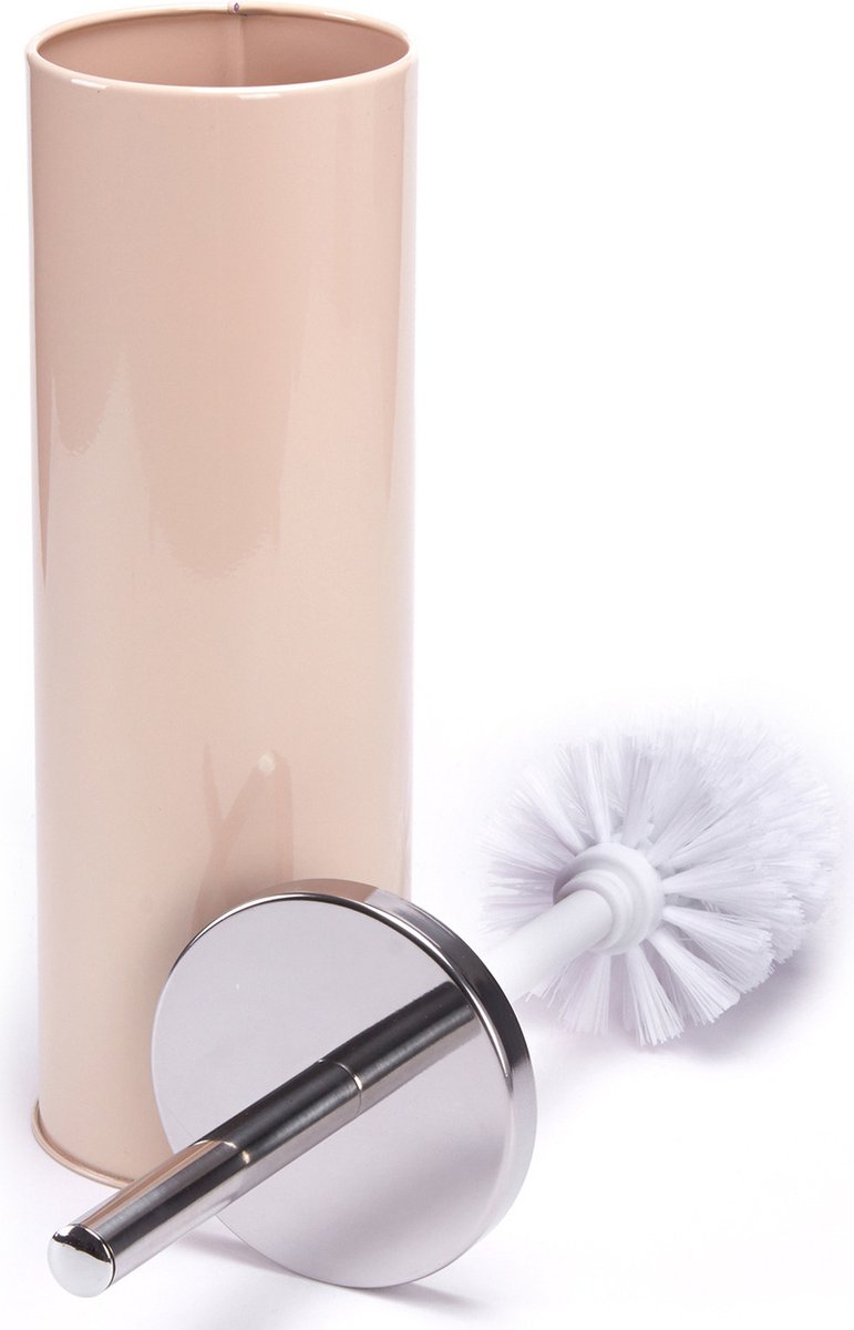 MSV Toiletborstel in houder/wc-borstel - metaal - beige - 38 cm | bol.com