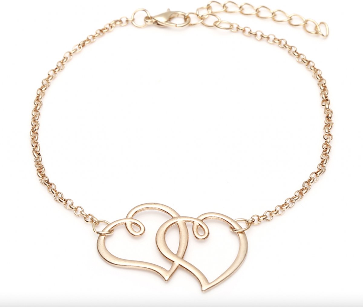 Le Cava Enkelband met Hartjes - Stijlvolle Enkelsieraad in de kleur ...