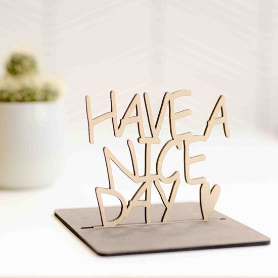 Houten kaartje "Nice day" by Nordhus - A6 - berkenhout - originele ...