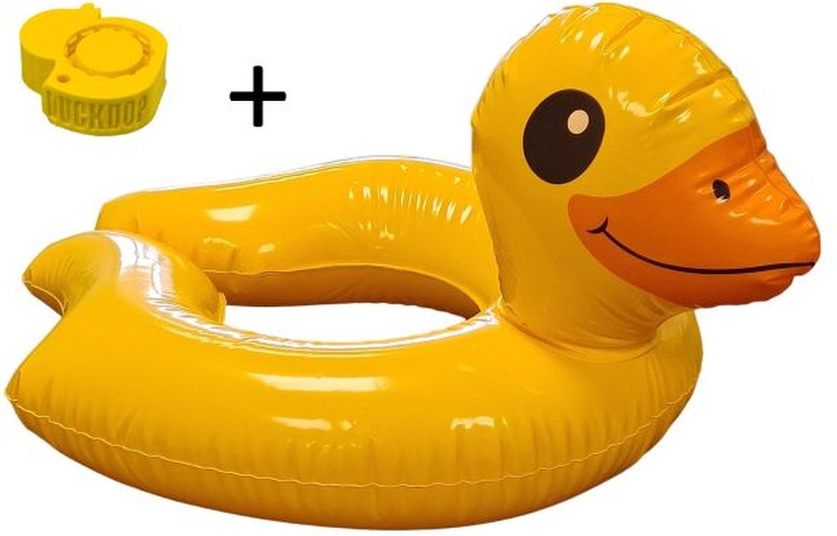 Opblaas Eend - Incl. unieke flessendop - Opblaasband - Intex - 62 cm × ...