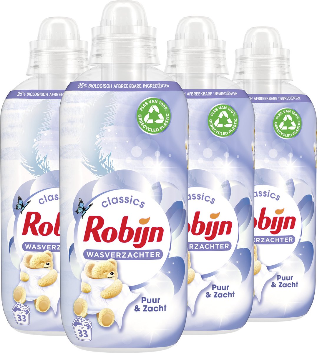 Robijn Classics Puur & Zacht Wasverzachter - 4 x 33 wasbeurten ...
