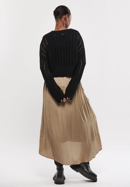 Taupe lange rok Tandra - mbyM | bol.com