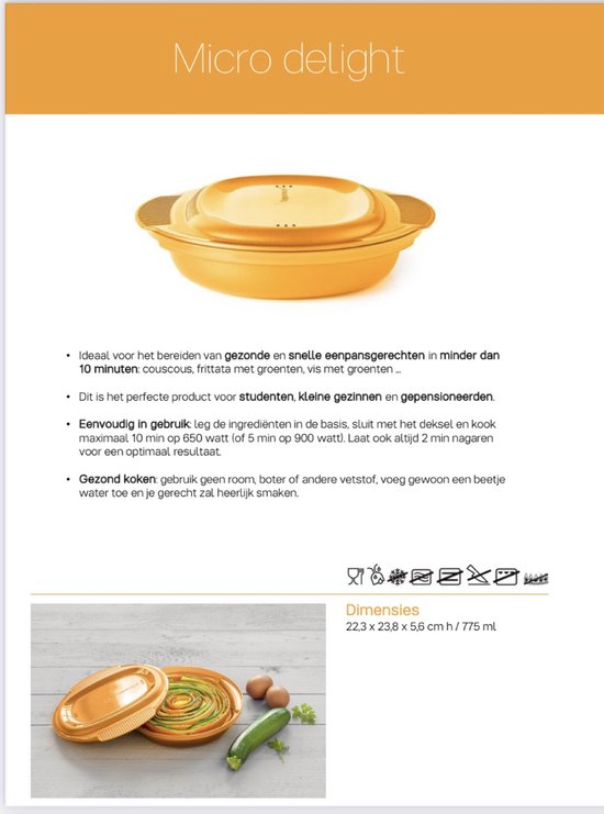 Tupperware Micro Delight oranje | bol