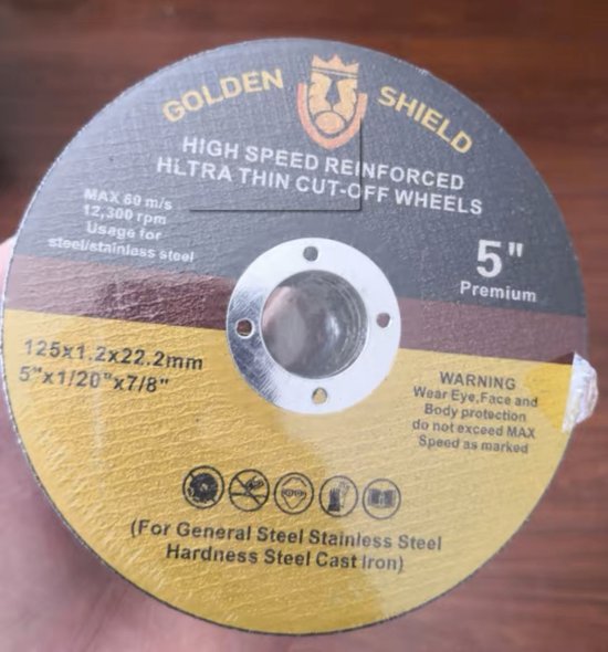 GOLDEN SHIELD Slijpschijf - Slijpschijf 125 mm - 25 stuks ...