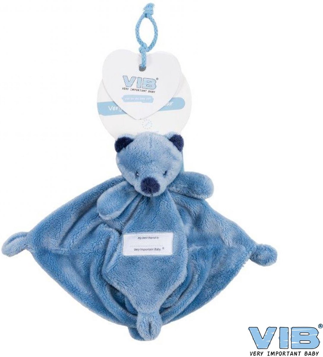 VIB® - Knuffeldoekje Beer - Kobalt blauw - Babykleertjes - Baby cadeau ...